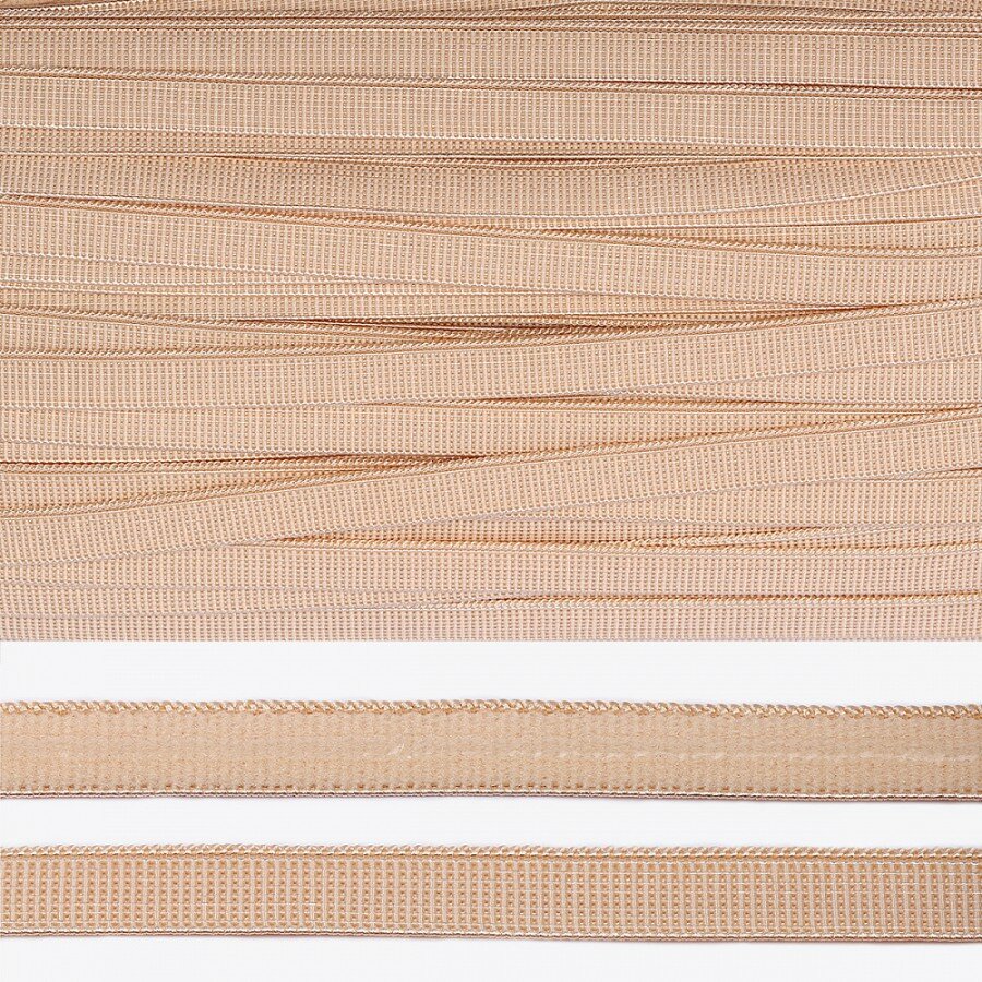 Резинка TBY бельевая с силиконом 8мм цв. S126 бежевый уп.50м