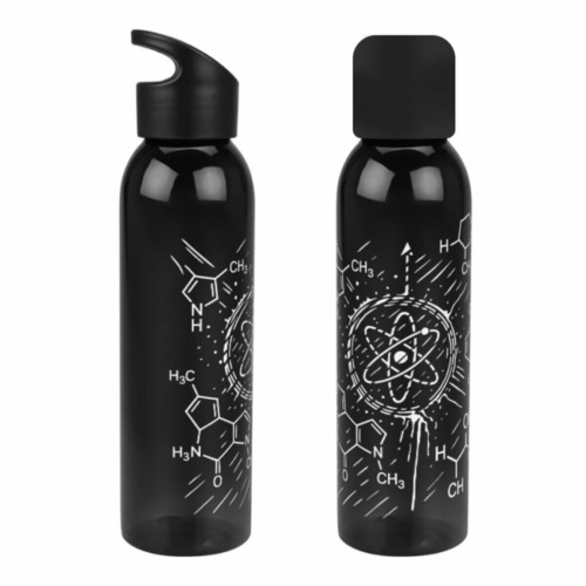 Бутылка для воды «Для учителя, студента. Химия, формулы, электрон» (черный)