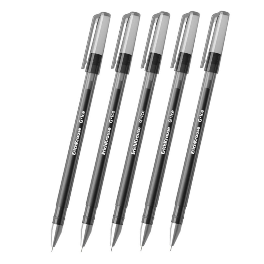 Ручка гелевая 5 шт ErichKrause G-Ice Stick Original 0.5, цвет чернил черный