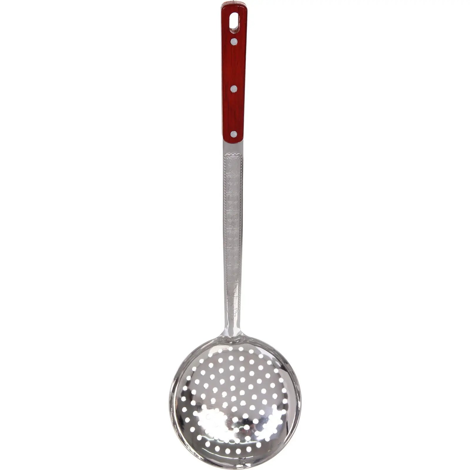 Шумовка из нержавеющей стали 47х14см, деревянная ручка, удобство и качество