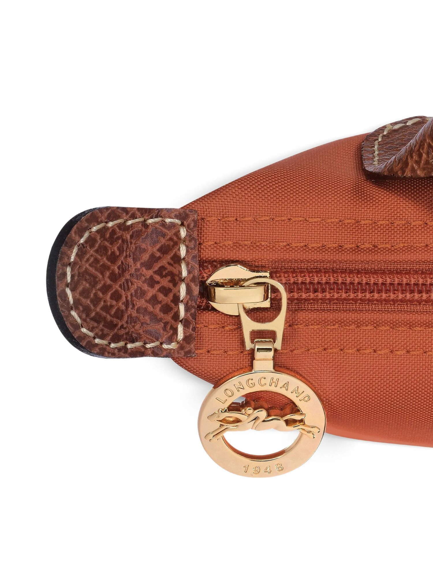 Сумка Longchamp Le Pliage, зеленый/оранжевый — фото 1