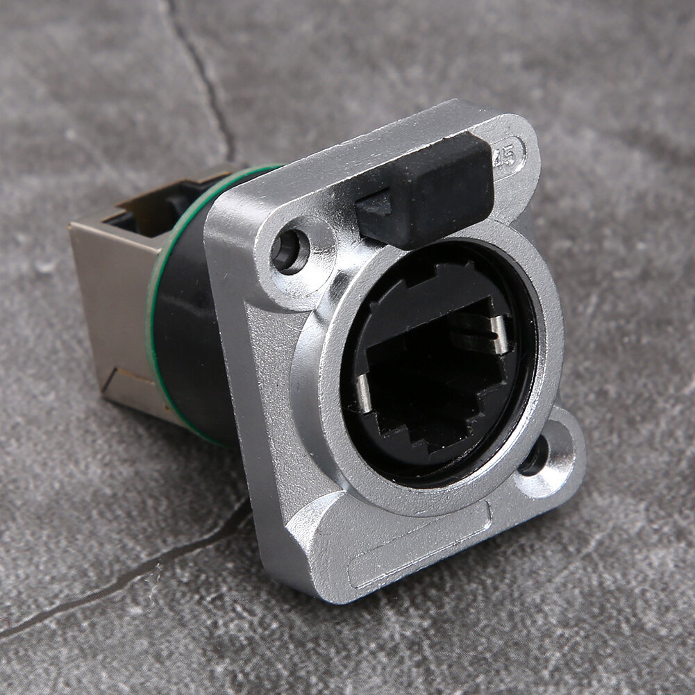 RJ45 Angled Connector, 8 Poles, 8 cores, Round, Waterproof, PA Insulator, Copper Contact, Zinc alloy chrome plating , PA66 Rubber Core, IP67, 5.5-7.0mm Wire Diameter, 24-26AWG Cable, -40℃-+80℃, TIA/EIA568B, ISO/IEC11801, YTRJ45 Aviation Plug, 1 piece