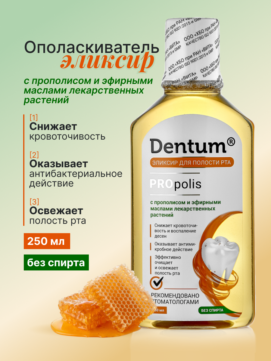 Эликсир Dentum Прополис для полости рта, 250 мл