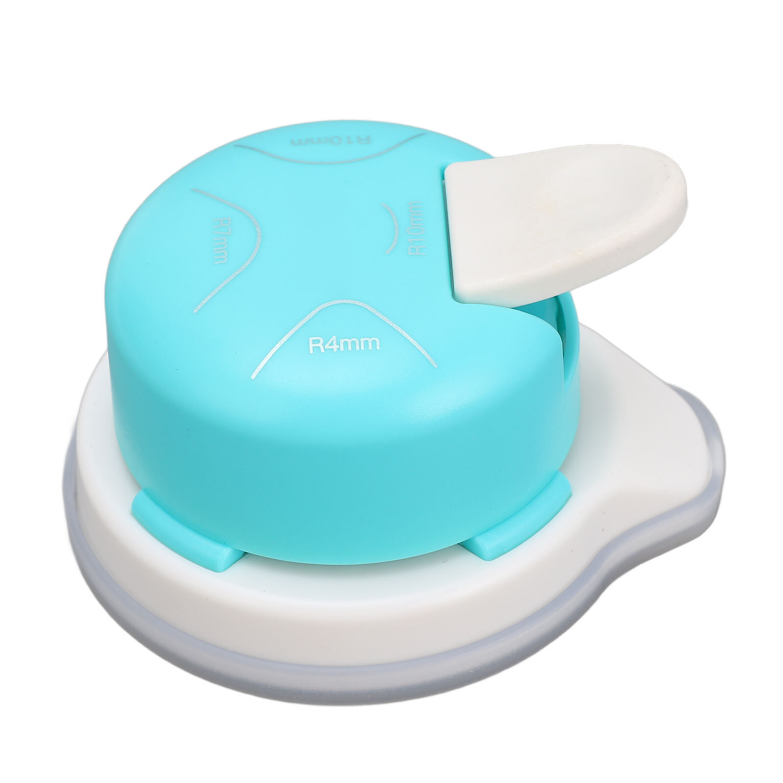 Универсальный дырокол-резак для закругления углов 4 в 1, портативный, для бумаги, фото и открыток, зеленый.