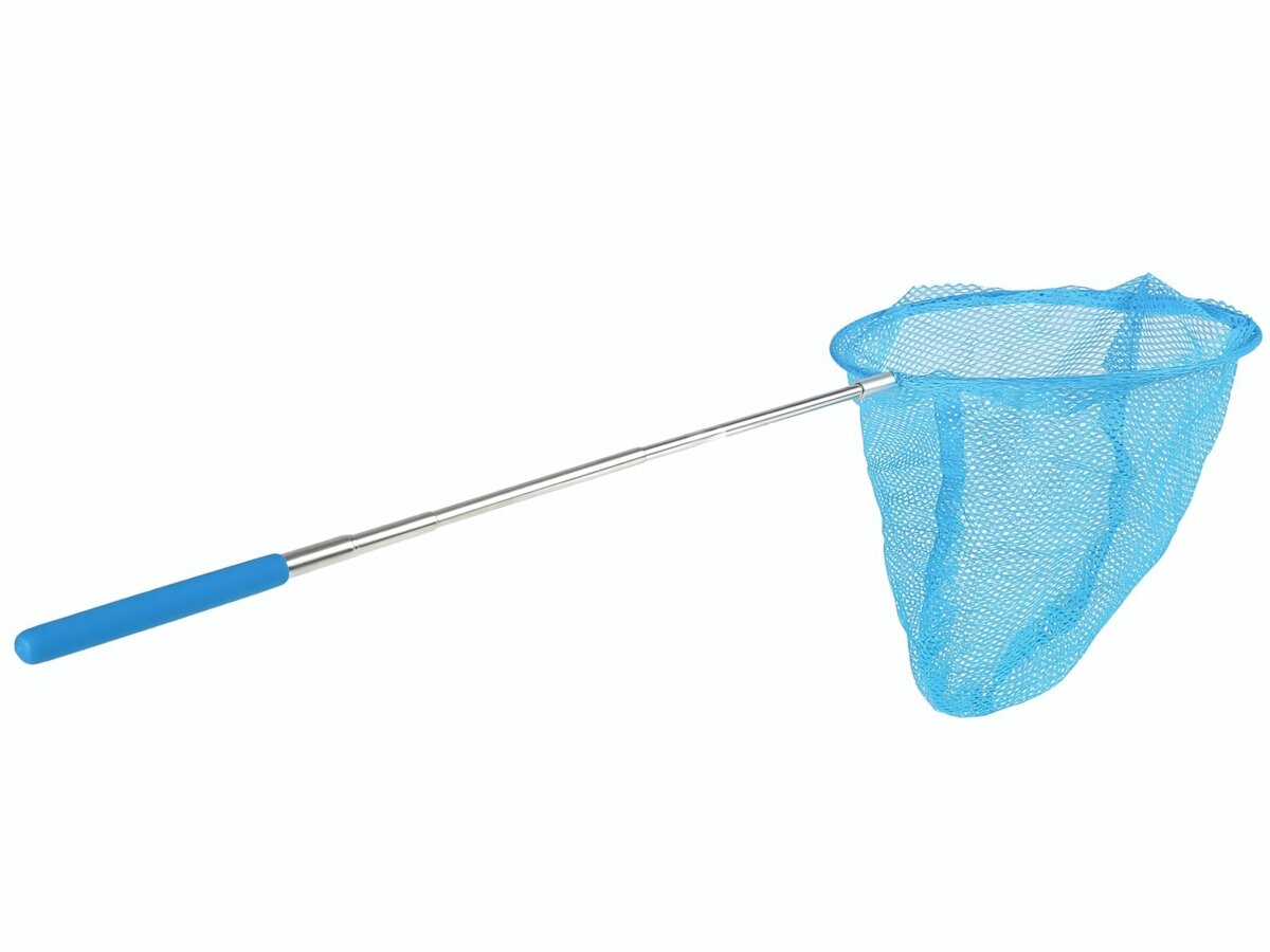 Сачок для бабочек телескопический, сталь, сетка 19см, ручка 50см, легкий