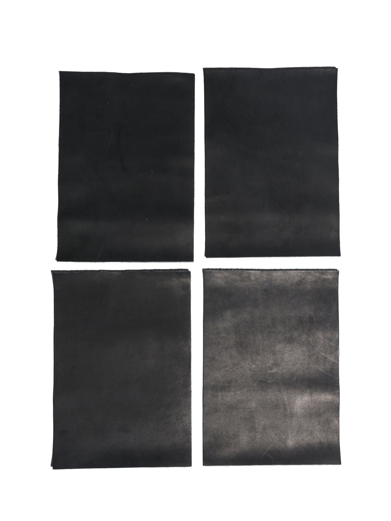 Кожа натуральная в листах. Краст 1.4-1.6 мм. А4. Черный. Набор 4 шт