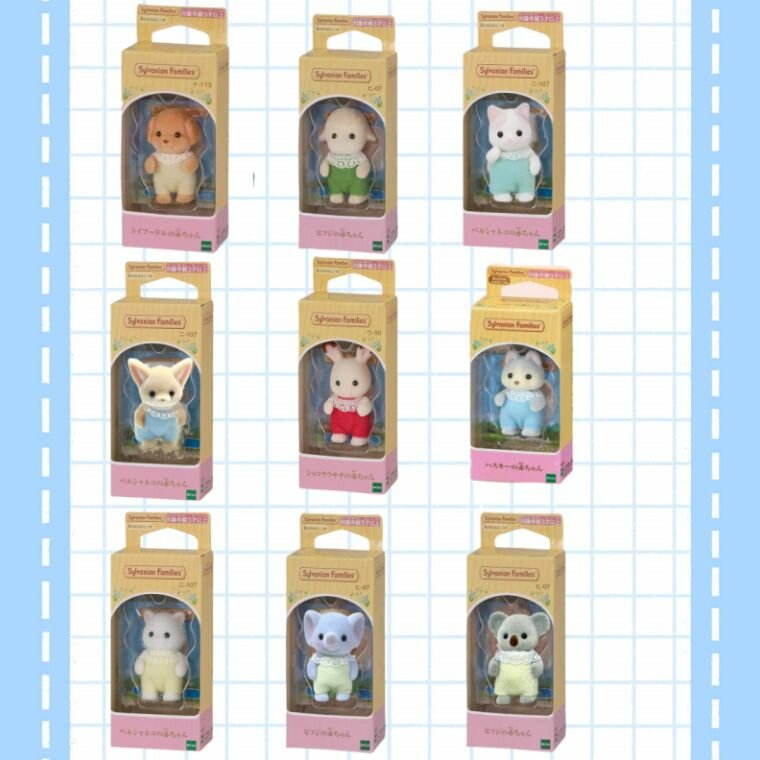 Кукла Sylvanian Families, коллекционная, бирюзовая/белая, 5 см