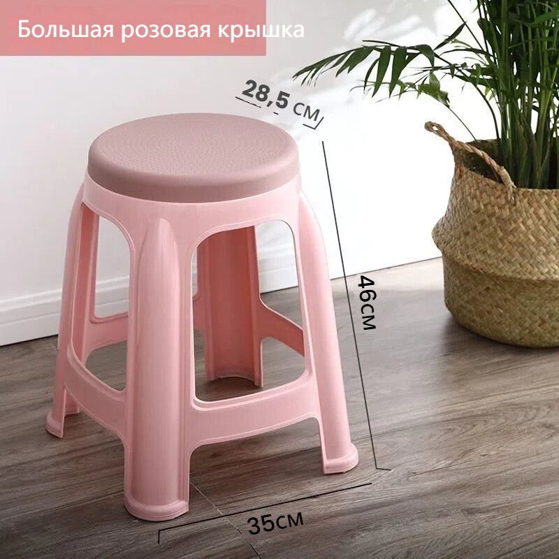 Табурет пластиковый оливковый, максимальная нагрузка до 140кг