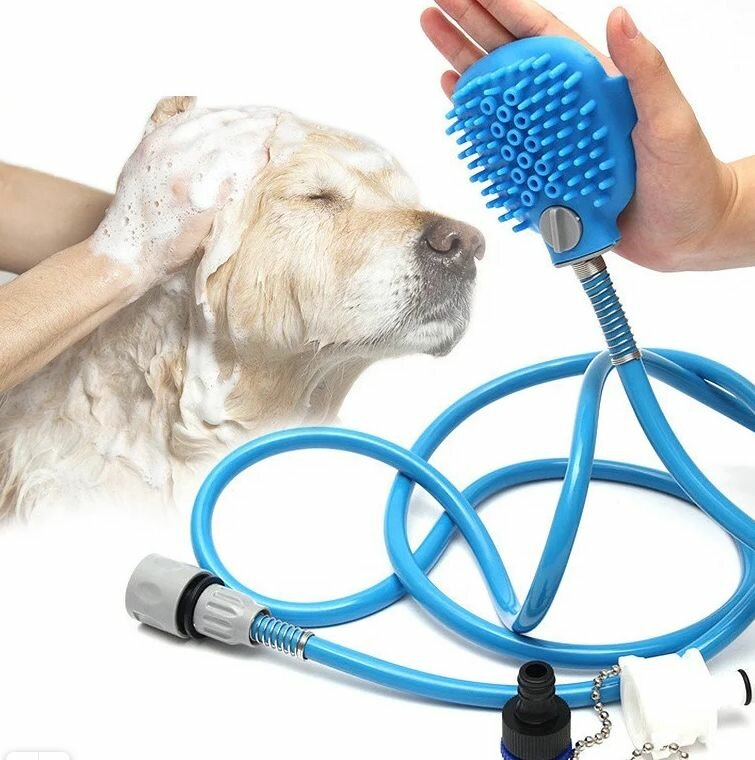 Щетка для домашних животных / Массажная щетка для собак с душем с массажным эффектом для мытья животных, Расческа