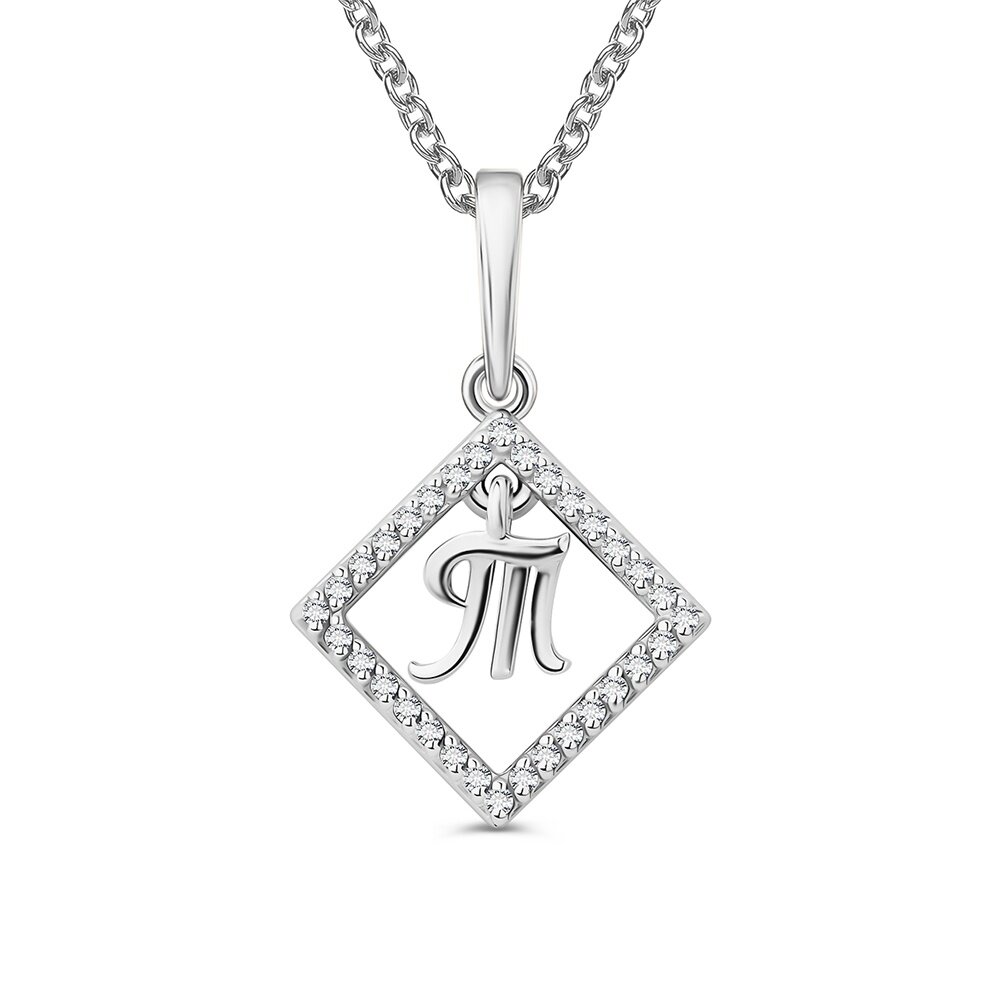 Подвеска, серебро, 925 проба, родирование, фианит