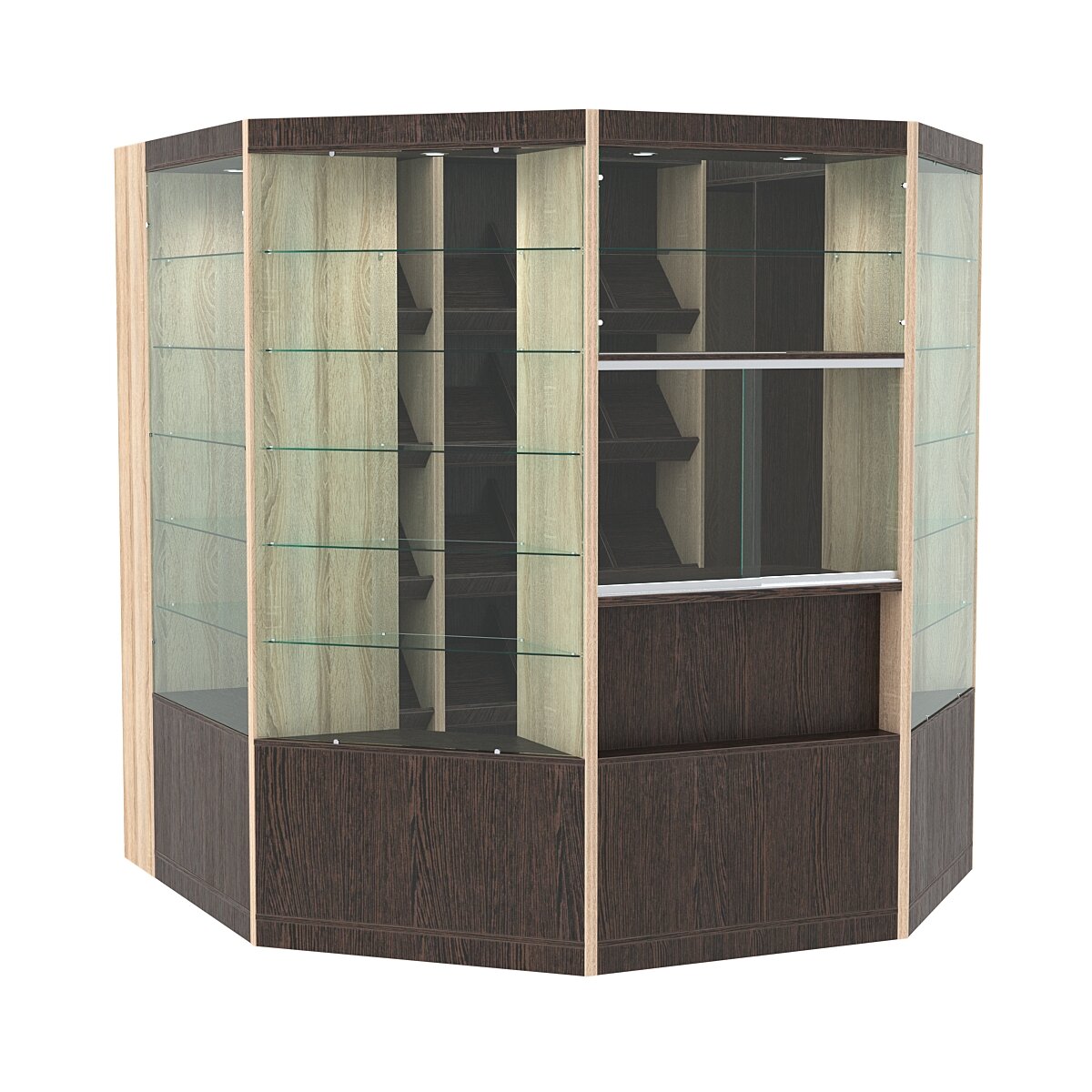 Павильон №1 из ДСП (4, 18 кв. м), Дуб Венге и Дуб Сонома. Производитель товара - компания ТОБ.