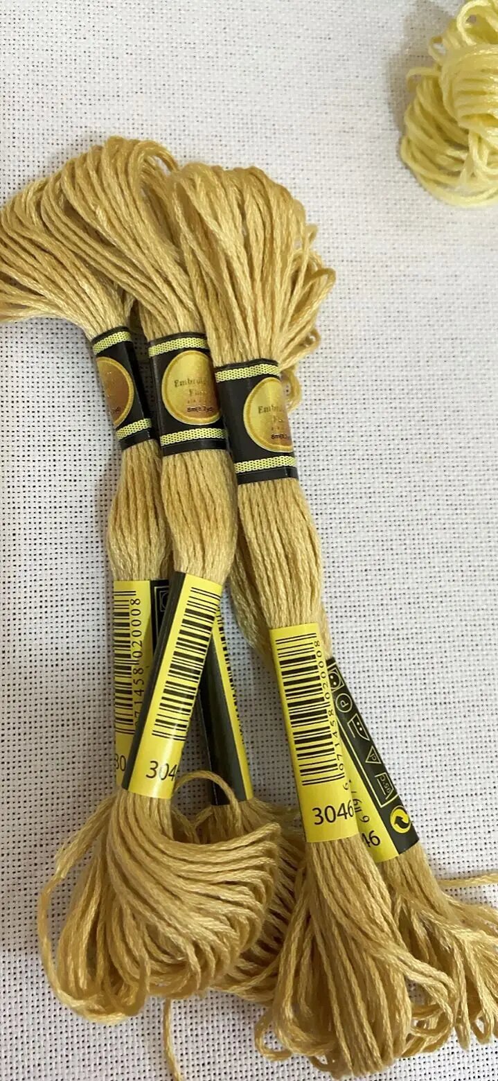 Набор ниток для вышивки DMC 3756 Желтый, 3046