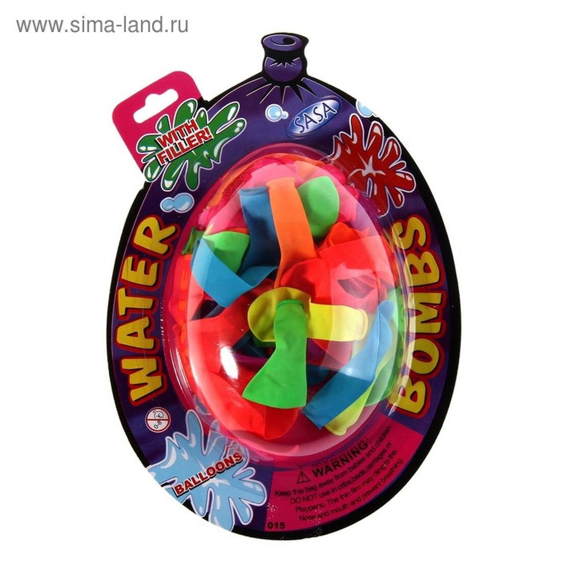 Водяные бомбочки, 7.5 см, от 7 лет, набор 40 шт, разноцветный