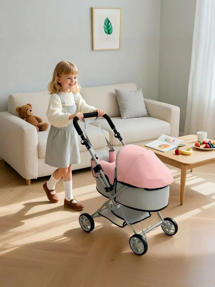 NPK Коляска для кукол детская, люлька, с сумкой