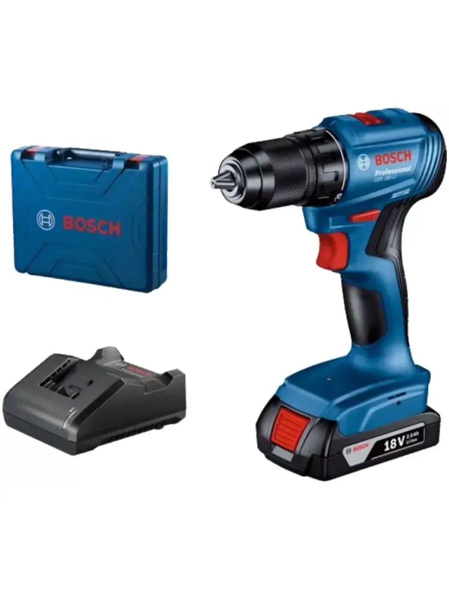 Дрель-шуруповерт Bosch GSR 185-LI аккум. патрон: быстрозажимной (кейс в комплекте) (06019K3001)