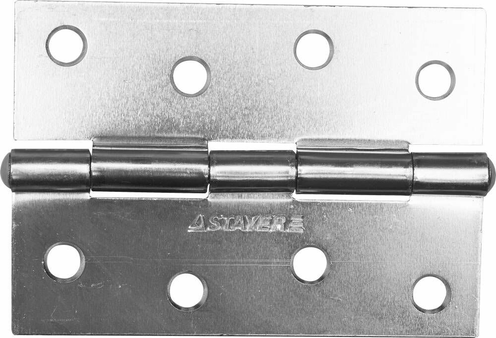 Карточная петля STAYER, 100 x 70 х 1.8 мм, белый цинк, надежная фиксация 37611-100-1