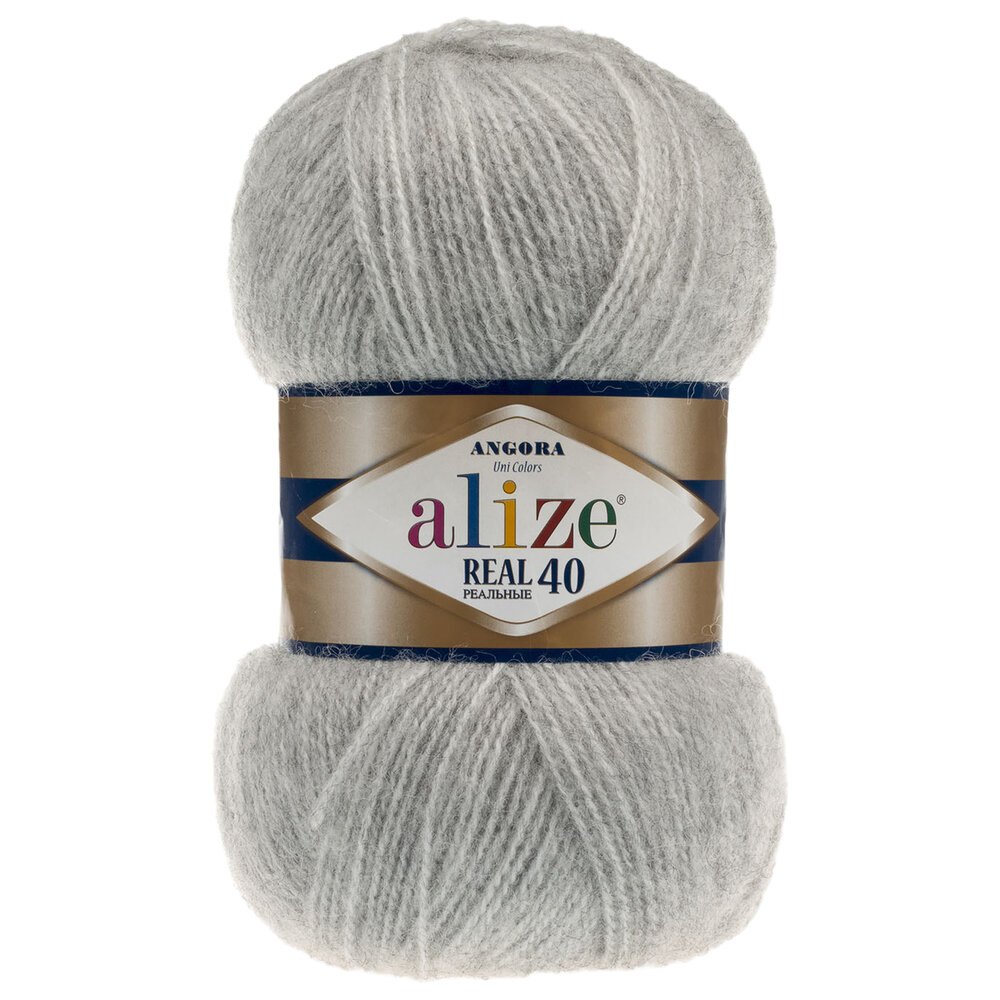Пряжа для вязания Alize Angora real 40 цвет 614 серый меланж 100 гр/430 м 40% шерсть, 60% акрил
