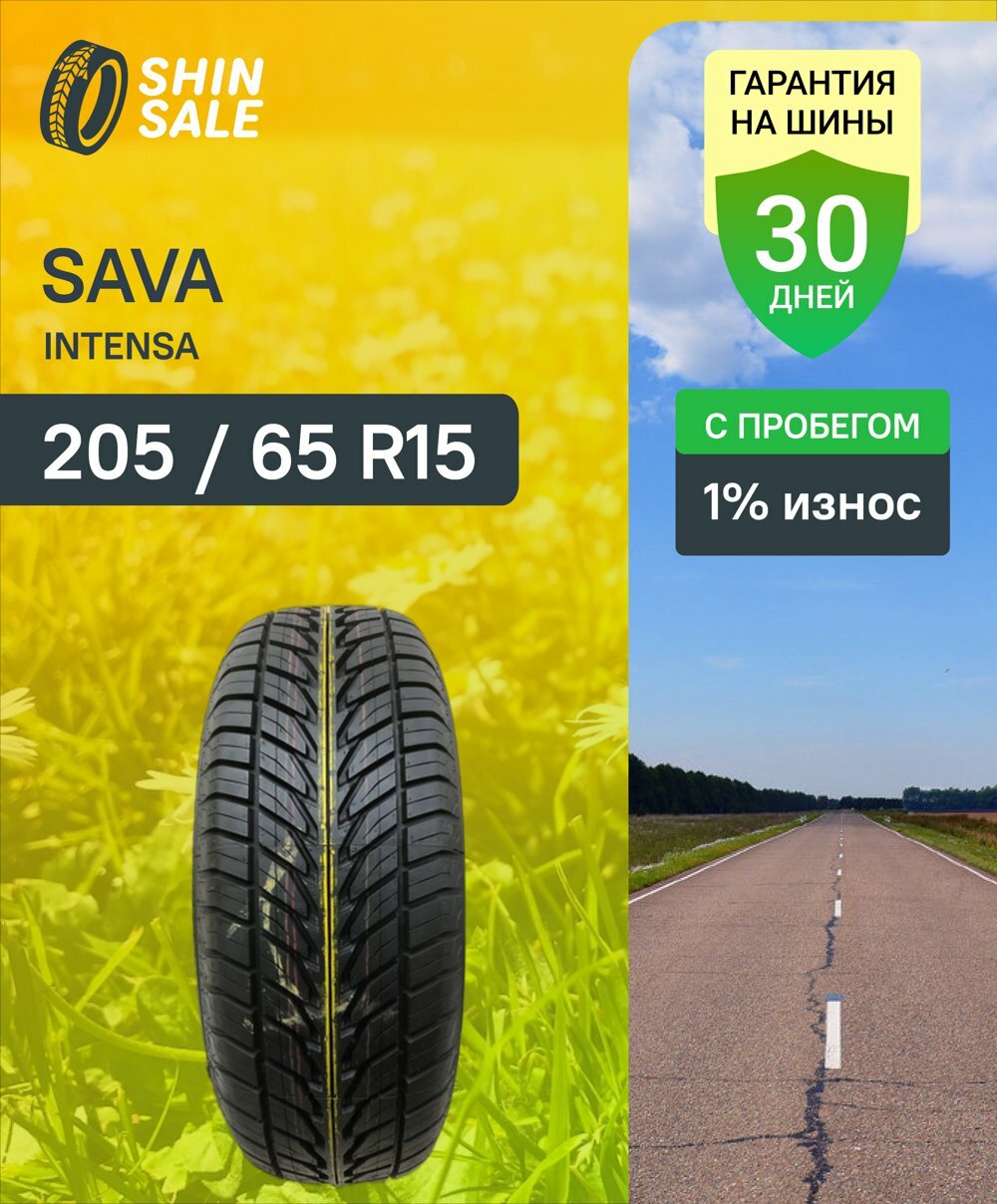Летние БУ шины Sava Intensa 205/65 R15 1.0% износ T0148294