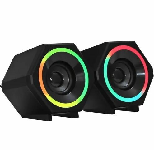 Колонки 2.0 HIPER Hexagon (H-TK13) черный 6 Вт, питание - USB порт