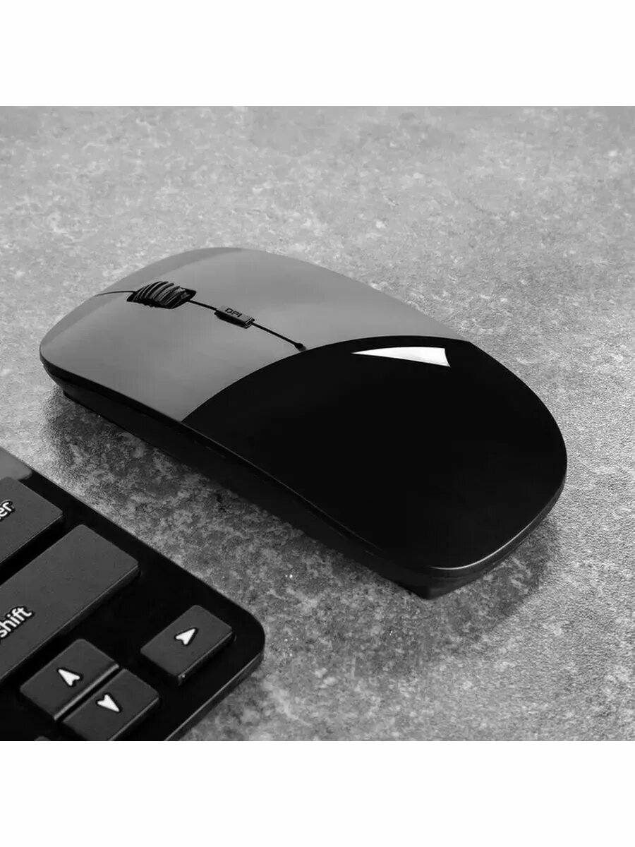 Стильная беспроводная оптическая мышь для комфортной работы