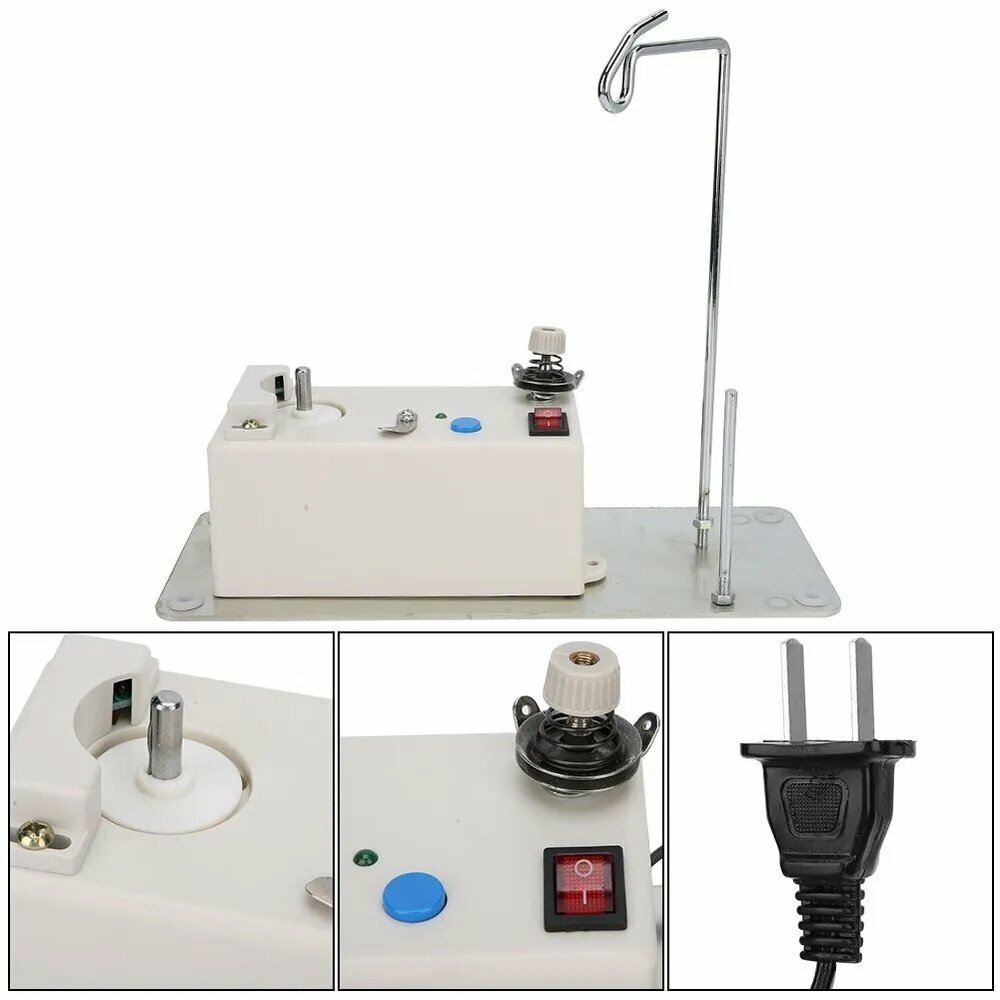 Автоматическое намоточное устройство с держателем линии универсальное для швейных и компьютерных вышивальных машин, напряжение 220В, цвет соответствующий изображениям, размер намоточного