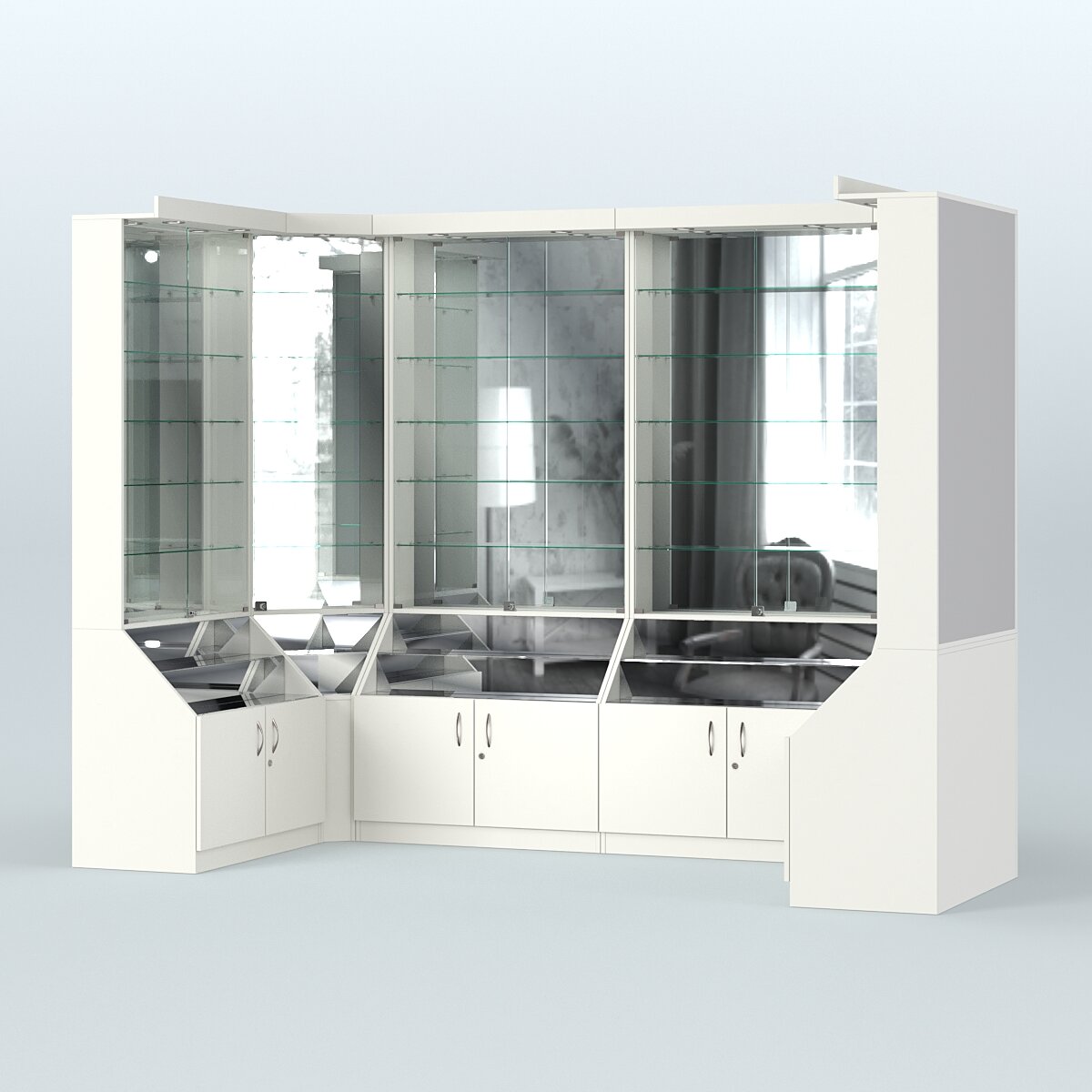 Павильон П-образной формы серии Эталон №3, Белый. Производство товара - компания ТОБ.