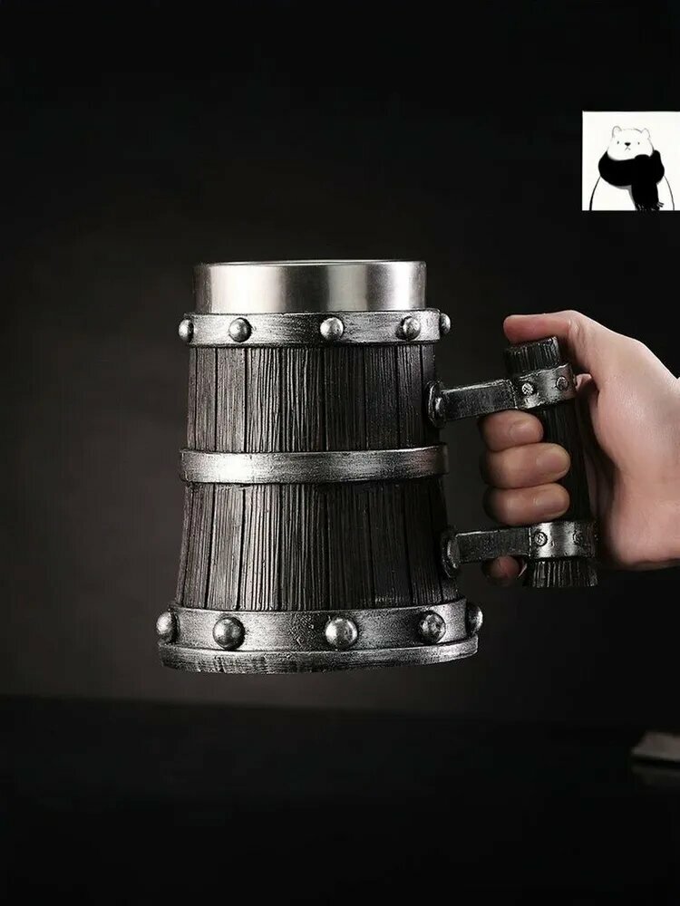 Кружка "Имитация деревянной бочки", 600 мл, 1 шт