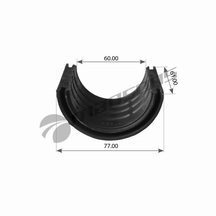 Полувтулка стабилизатора 059*78*60 заднего MAN F90 400.502 (Mansons)