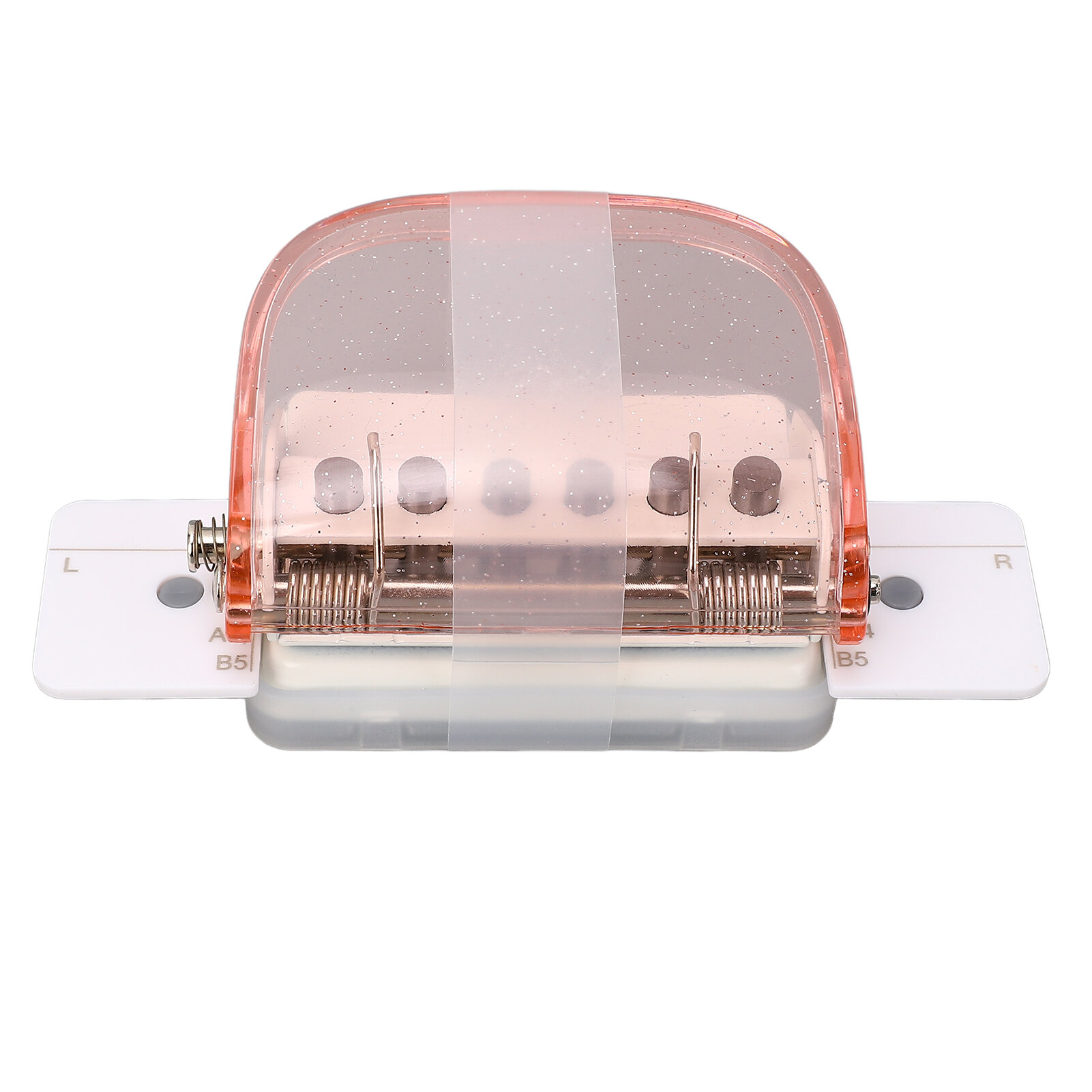 Прозрачный ручной дырокол для бумаги форматов A4, B5 и A5, подходит для школы и офиса, в стиле «роза».