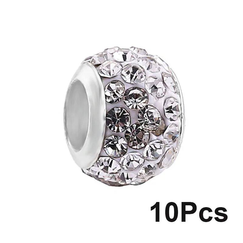 Бусины-шармы серебряные, 10 шт, Color: 010