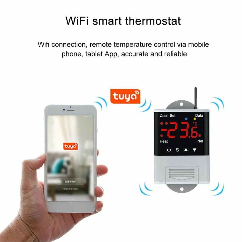 AC 110-230V Wi-Fi-контроллер цифровой термостат