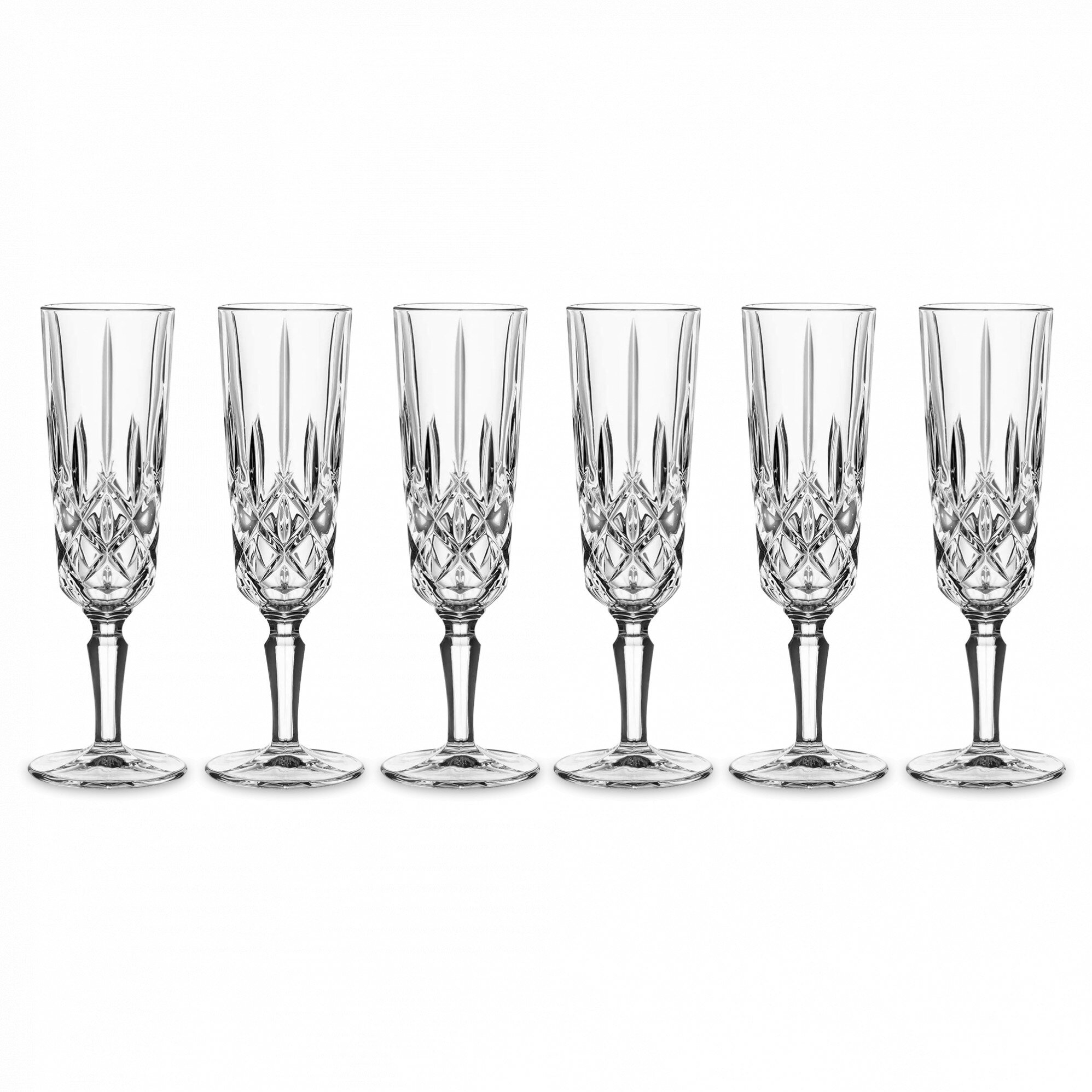 Набор из 6-ти бокалов для шампанского, 151 мл, хрустальное стекло N104896 Noblesse