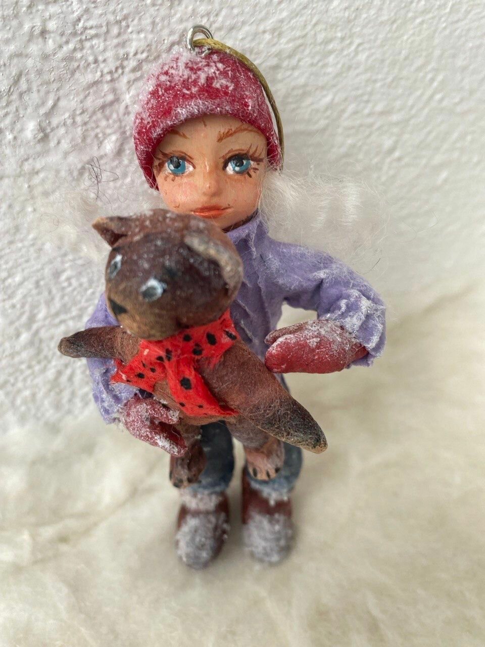 Ватная игрушка новогодняя