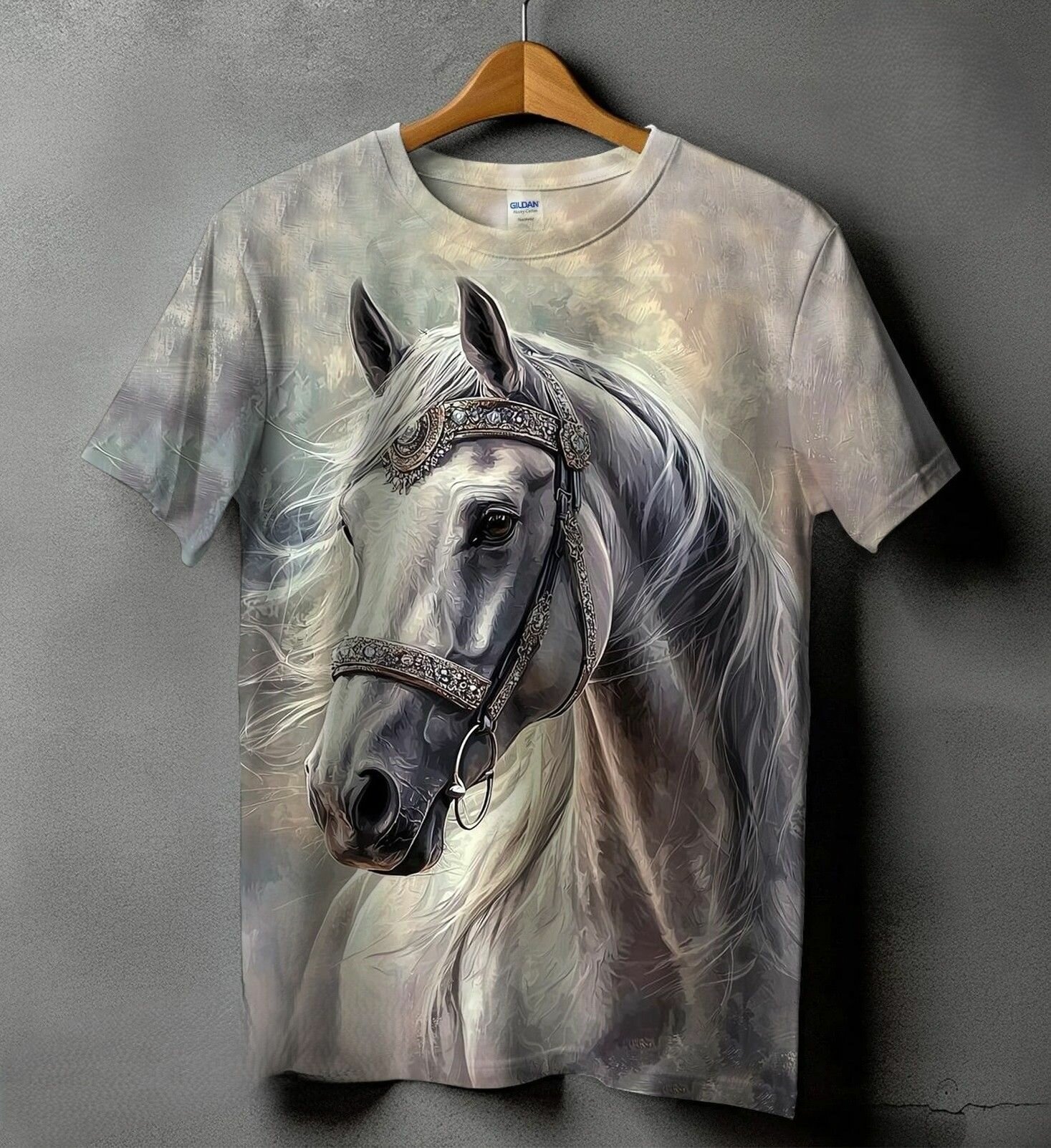 Кулирка с лайкрой купон "Арабский скакун" ширина 180см, высота 80 (+-2)см пенье