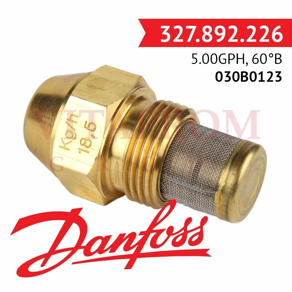 Форсунка Danfoss 5.00GPH, 60B, 030B0123 — фото 1