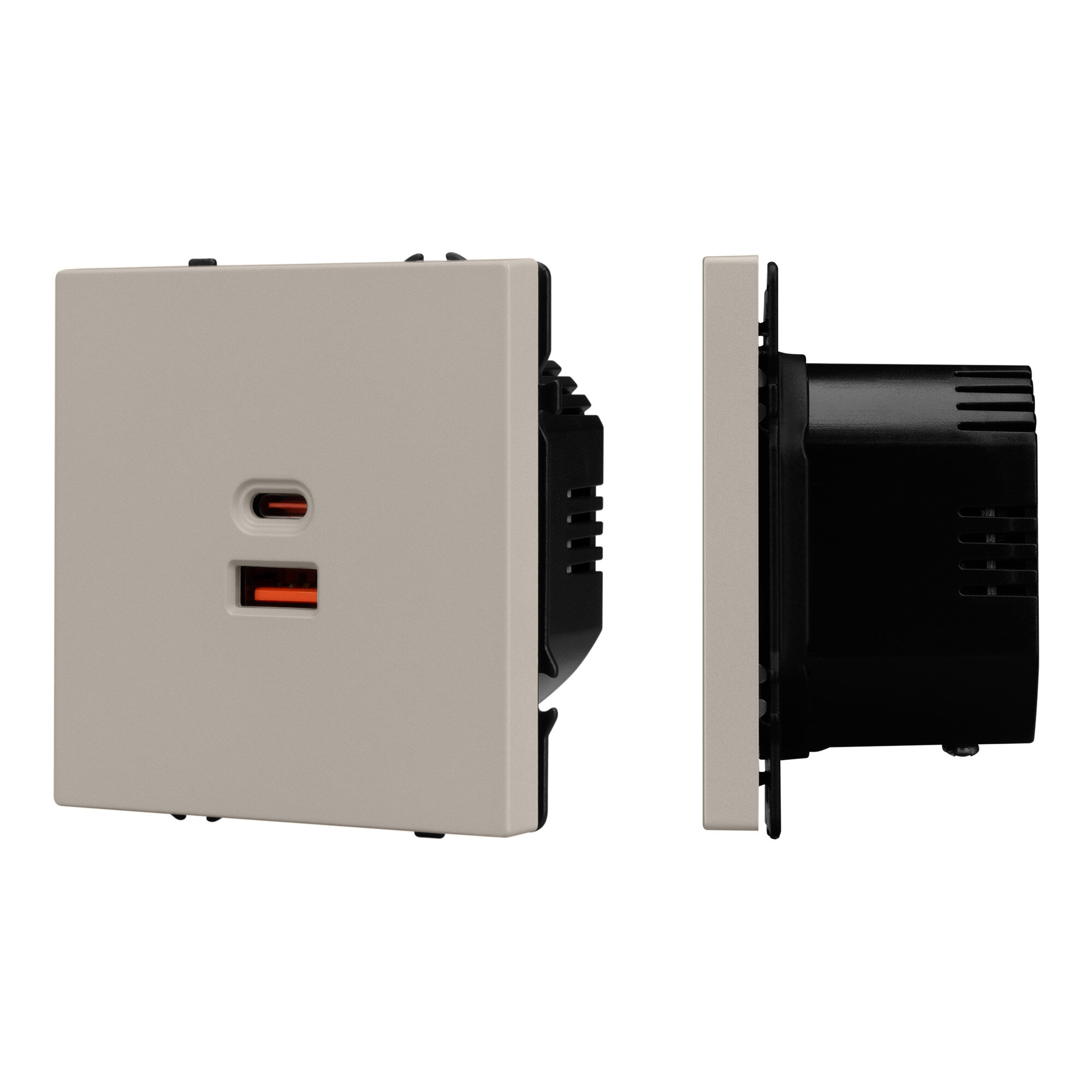 Розетка Arlight ARL NOBE USB Розетка тип A+C софт-тач кашемир SCT-MUAC-SFPL-FC-CA (65W, QC3) (Arlight, -)