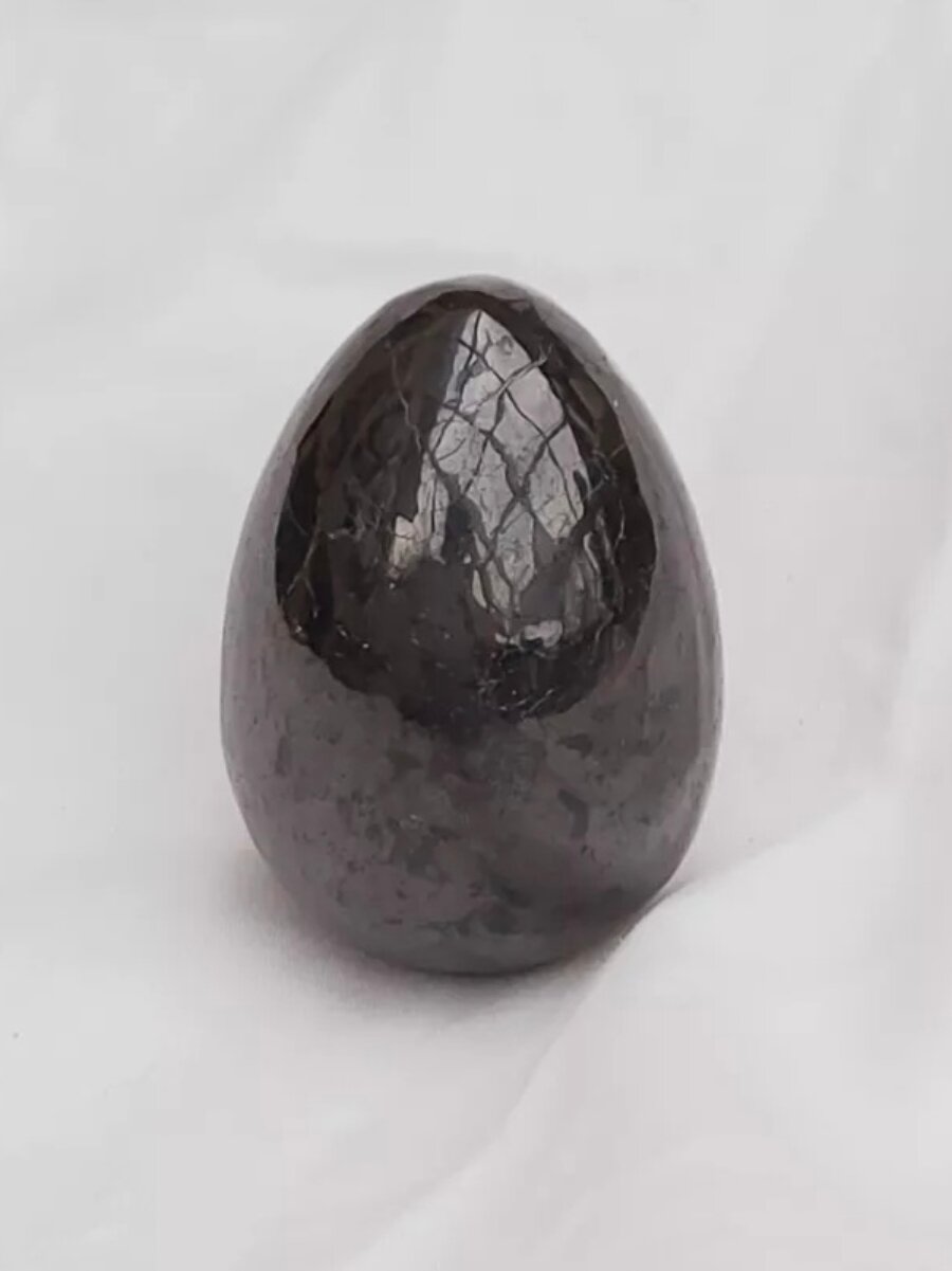Фигурка яйцо из натурального камня Шунгит 3 см
