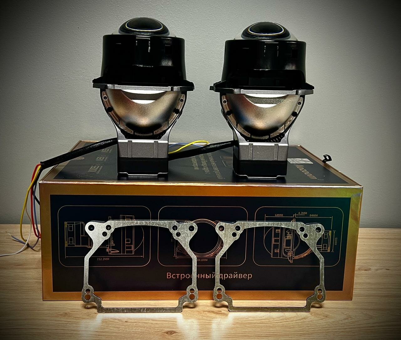 Светодиодные линзы оригинальный Aozoom K7 для Peugeot 308 2001-2008 / Пежо 308 - Dragon Knight DK300 / Aozoom линзы Аозум