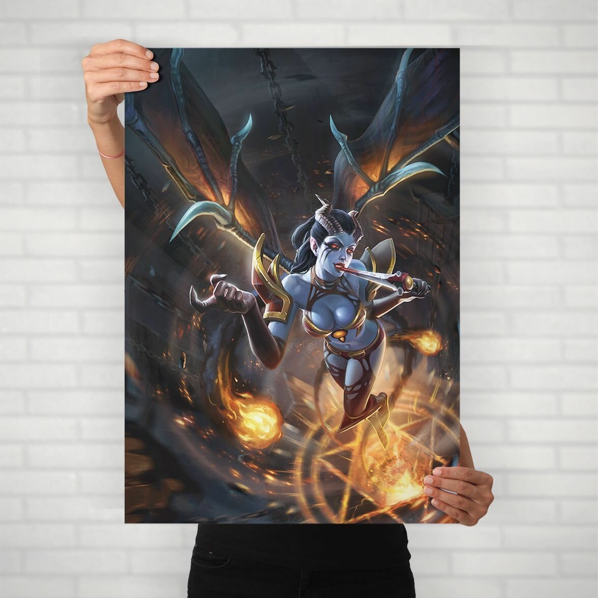 Плакат на стену для интерьера Dota 2 (Queen Of Pain 5) / Постер по игре формата А2 (42х60 см)