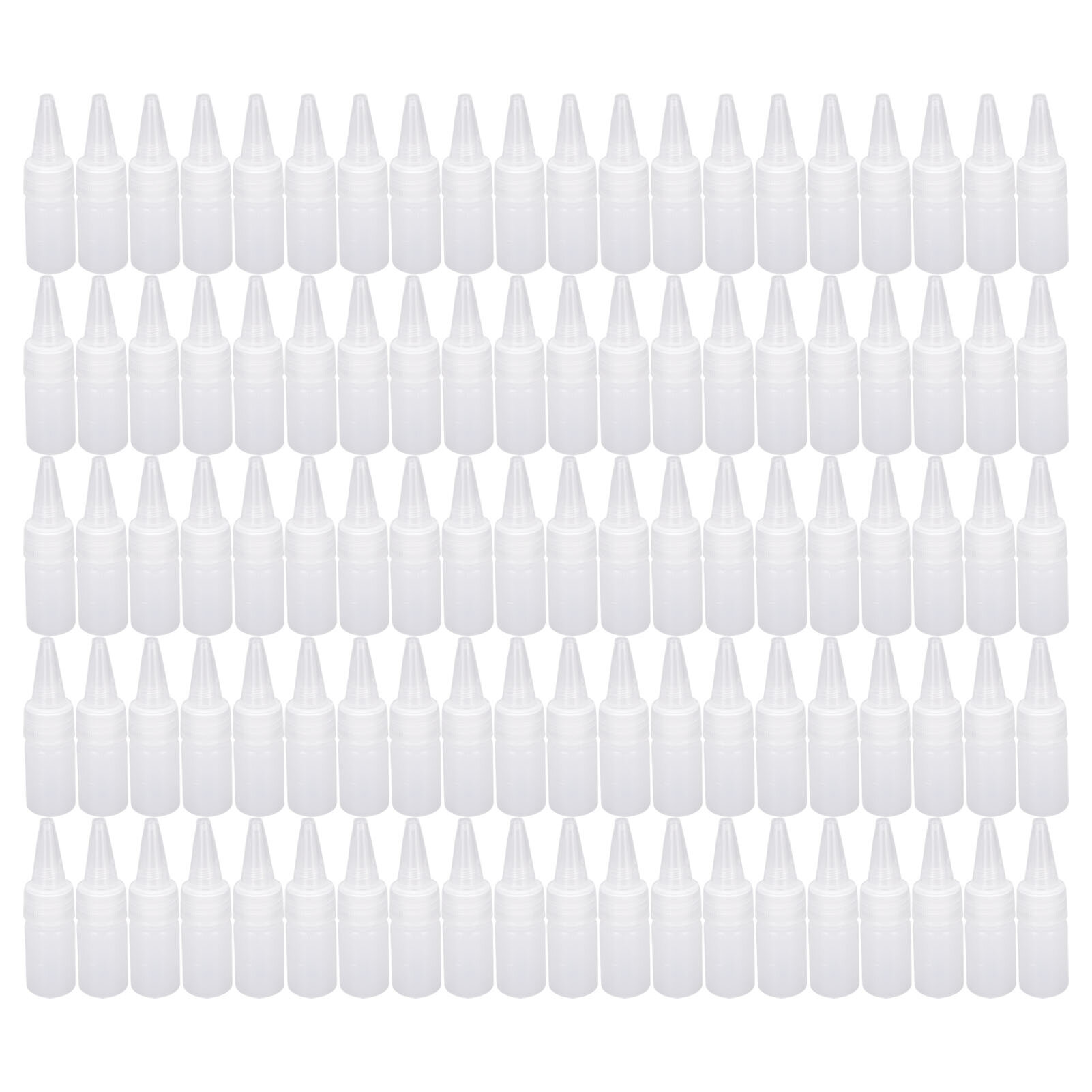 100 флаконов-дозаторов CPS объемом 10 мл, полупрозрачные, многофункциональные пластиковые пустые флаконы-дозаторы для краски.