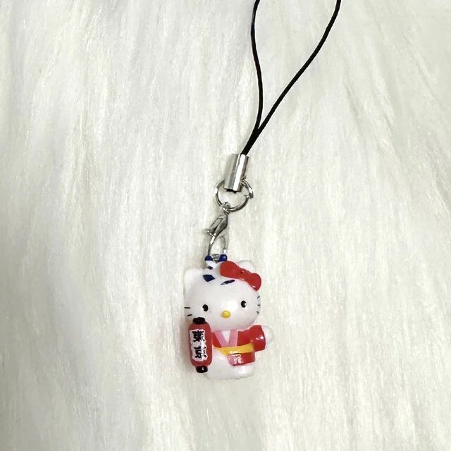 Милый брелок для телефона в стиле вестерн с изображением ковбоя Hello Kitty, очаровательный розовый бантик, поющий брелок в виде кролика Hello Kitty, брелок для сумки, подарок.