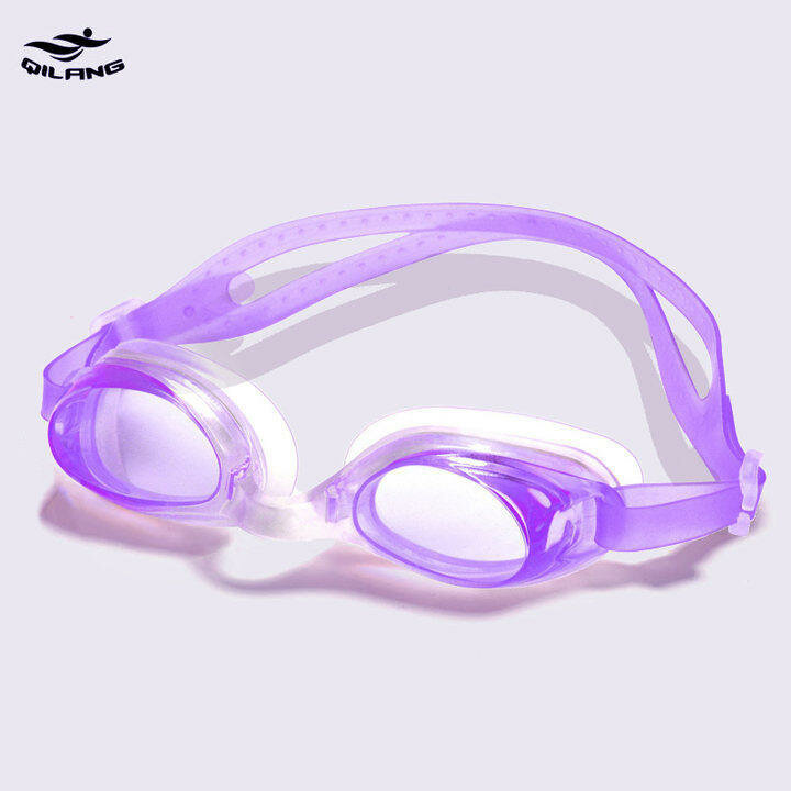 Qilang очки для плавания HD водонепроницаемые противотуманные прозрачные очки для подростков, мужчин и женщин, плоские