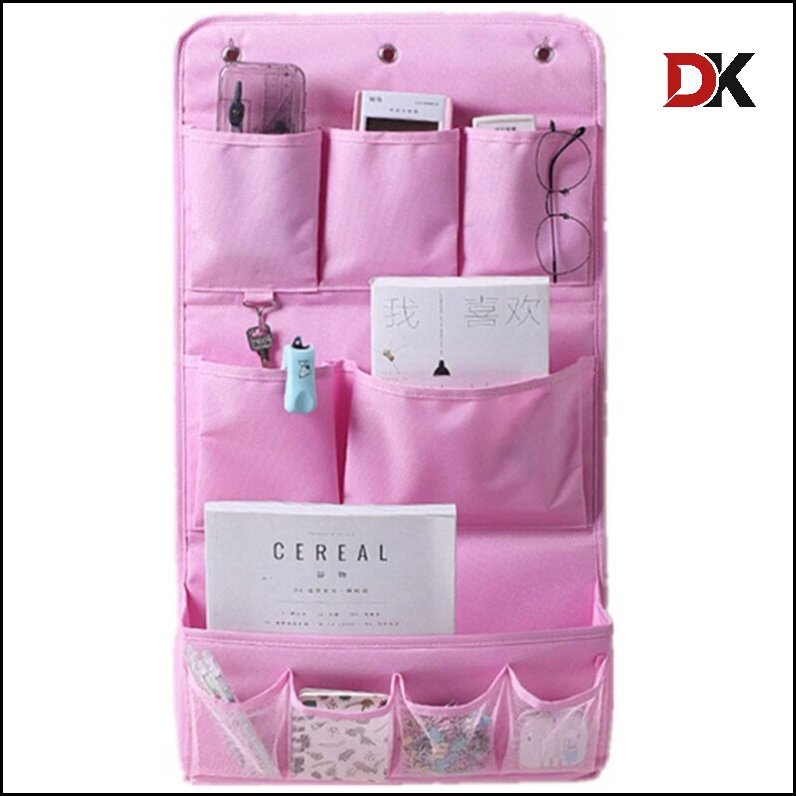 Большой розовый подвесной органайзер с карманами стильныйПрочный, удобный и экономичный