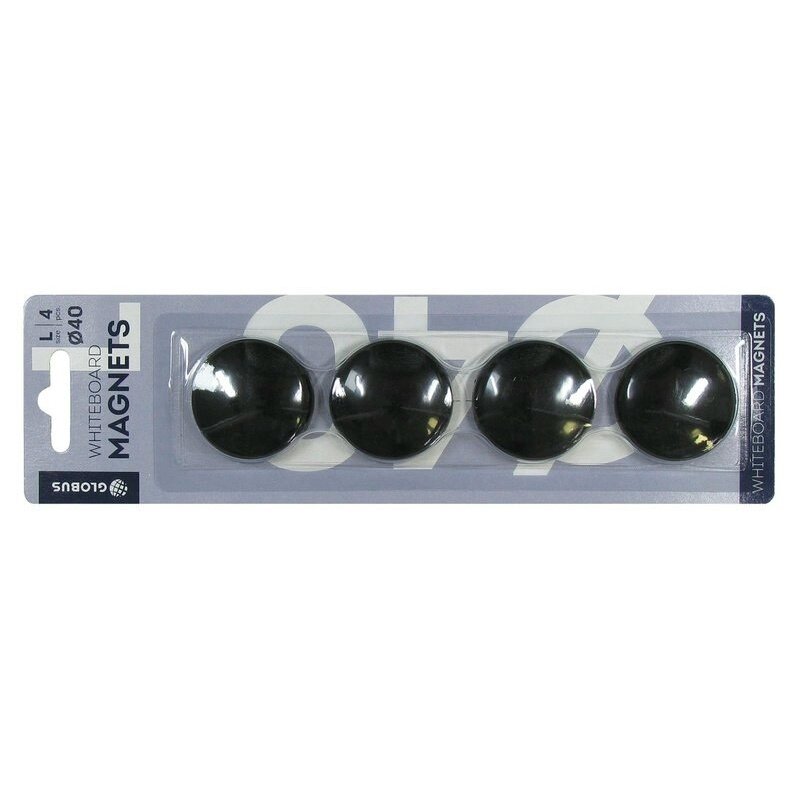 Магнит Глобус пластиковый 40 мм 4 шт, черные (МЧ40)