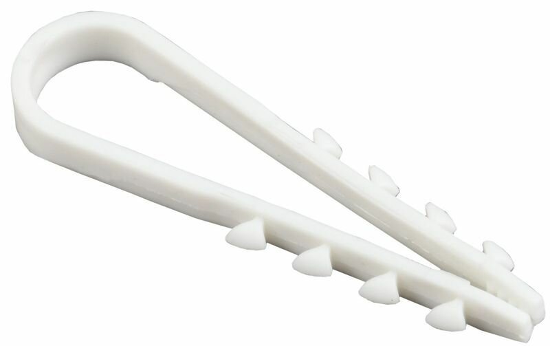 Дюбели-хомуты IEK для круглого кабеля, 5-10 мм, нейлон, белые, 100 шт