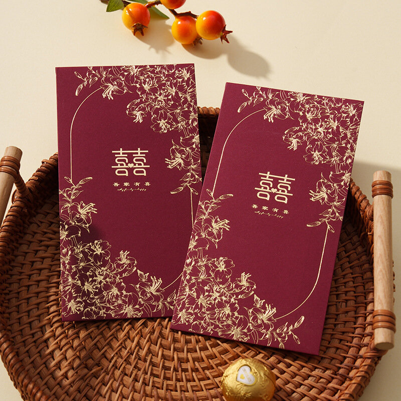 Горячая распродажаКрасные конверты для свадеб, новый китайский стиль, высококачественные деньги для смены фамилии и поделки с гостями, подарок для блокировки двери, возвратный подарок, красный пакет на тысячу юаней