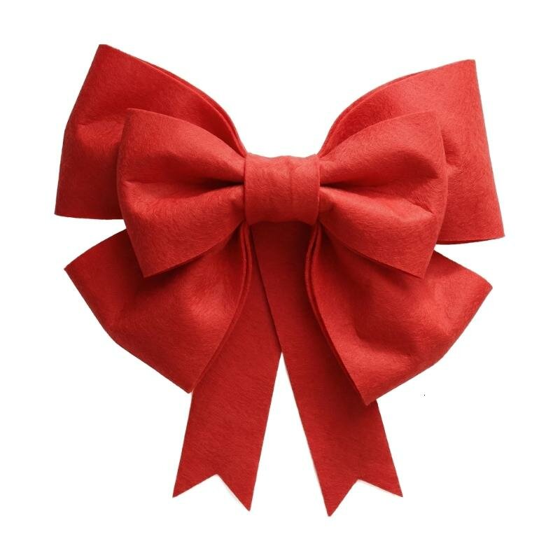 Большой тканевый бант для праздника, красный - M