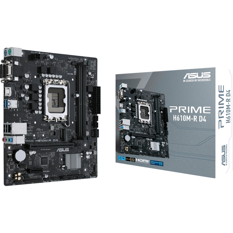 Материнская плата ASUS PRIME H610M-R D4-SI