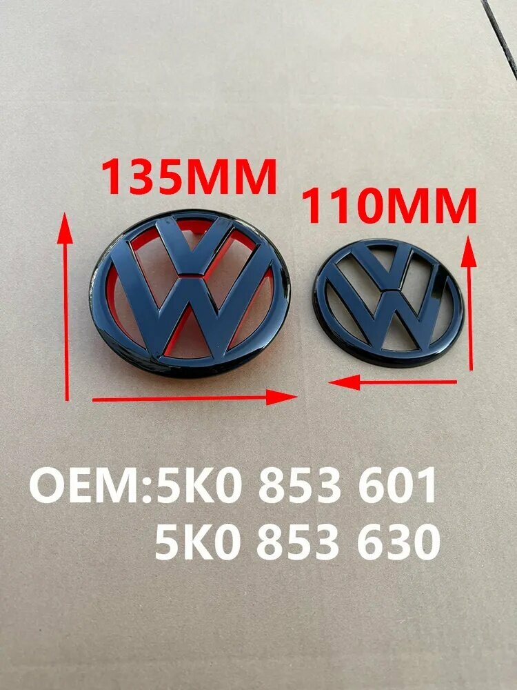 Автомобильный знак Volkswagen GOLF 6 5K0 853 601 диаметр 135MM 5K0 853 630
