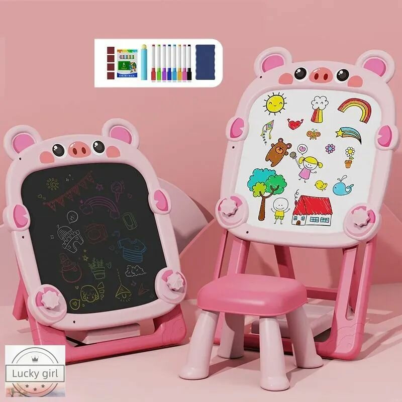 Мольберт Детский Двухсторонний С Набором